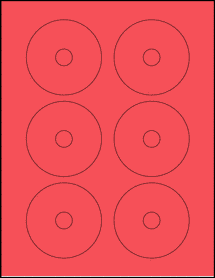 3" Mini CD Labels - True Red - OL5600TR