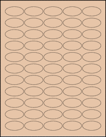 1.5" x 0.75" Oval Labels - Light Tan - OL6025TC