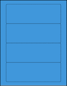 7" x 2.5" Water Bottle Labels - True Blue - OL6200TB