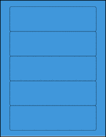 7" x 2" Water Bottle Labels - True Blue - OL7000TB