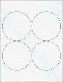 3.9375" Circle Labels - Clear Matte Laser - OL7425CX