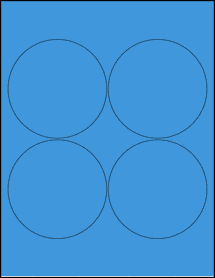 3.9375" Circle Labels - True Blue - OL7425TB