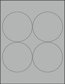 3.9375" Circle Labels - True Gray - OL7425TE