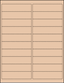 4" x 1" Address Labels - Light Tan - OL75TC