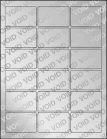 2.5" x 1.563" Rectangle Labels - Void Silver Polyester - OL800VS
