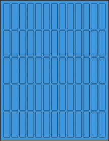 0.5" x 2" Filing / ID Labels - True Blue - OL820TB