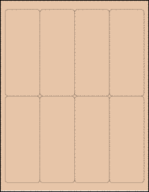 2" x 5" Labels - Light Tan - OL8250TC