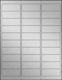 2.625" x 1" Address Labels (30 Per Sheet, 30-Up Labels) - Weatherproof ...