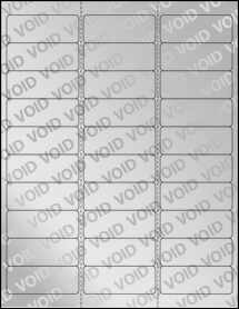 2.625" x 1" Address Labels (30 Per Sheet, 30-Up Labels) - Void Silver ...