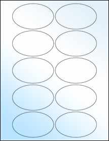 3.25" x 2" Oval Labels - White Gloss Laser - OL894WS