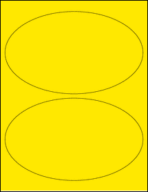 8" x 4.75" Large Oval Labels - True Yellow - OL896TY