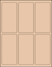 2.5" x 5" Labels - Light Tan - OL9350TC