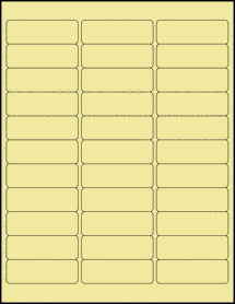 2.625" x 0.875" Labels - Pastel Yellow - OL950YX