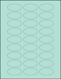2" x 1" Oval Labels - Pastel Green - OL9815GX