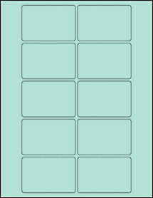 3" x 2" Rectangle Labels - Pastel Green - OL996GX