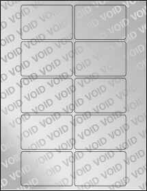 3" x 2" Rectangle Labels - Void Silver Polyester - OL996VS