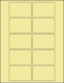 3" x 2" Rectangle Labels - Pastel Yellow - OL996YX