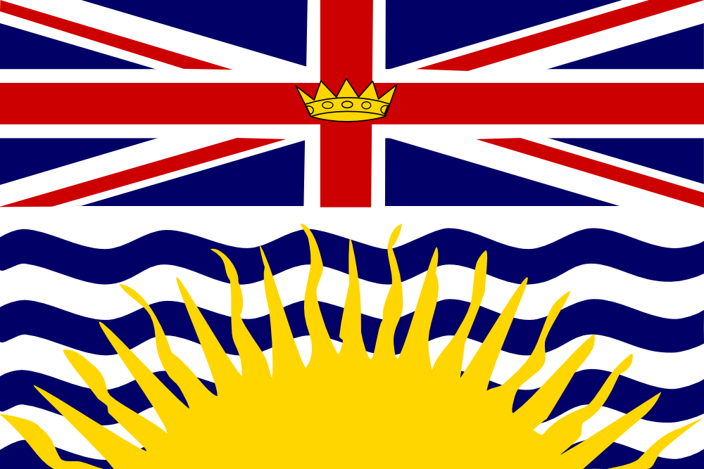OnlineLabels Clip Art - Flag of British Columbia Canada 1