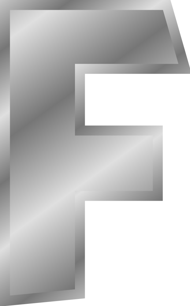 OnlineLabels Clip Art - Effect Letters alphabet silver