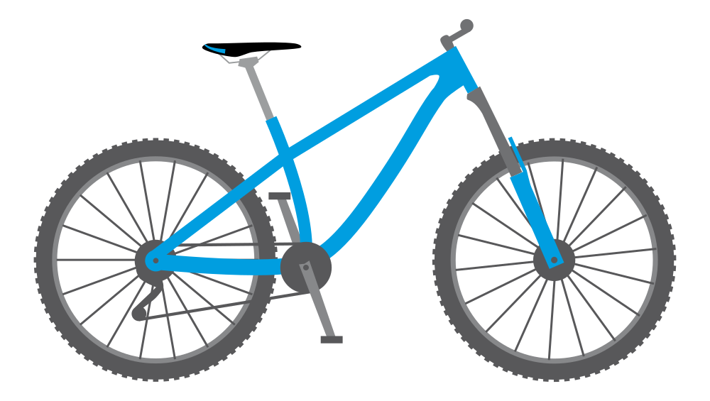 OnlineLabels Clip Art - Blue Bicycle