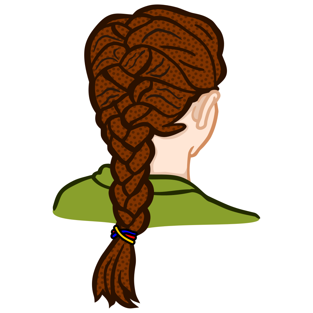 OnlineLabels Clip Art - french braid - coloured