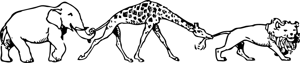 OnlineLabels Clip Art - animal parade