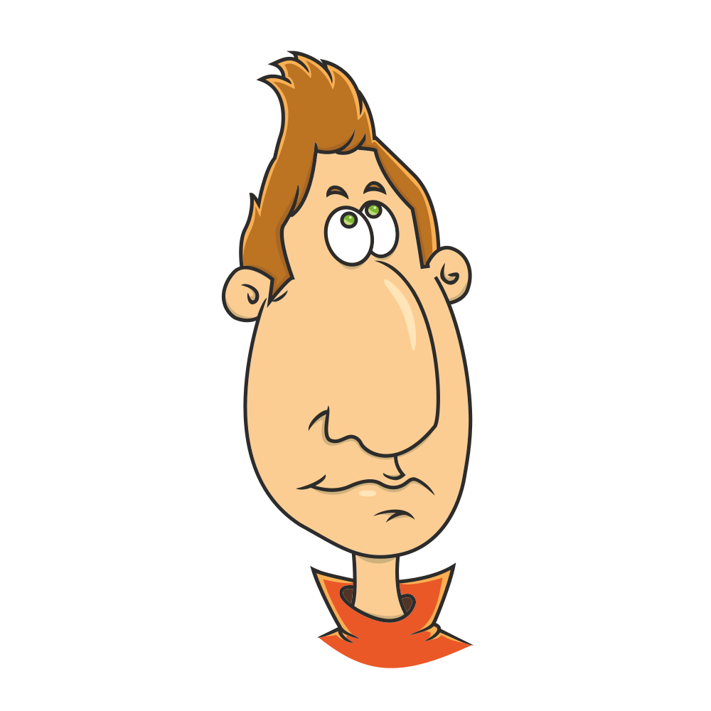 OnlineLabels Clip Art - Hombre Narizón