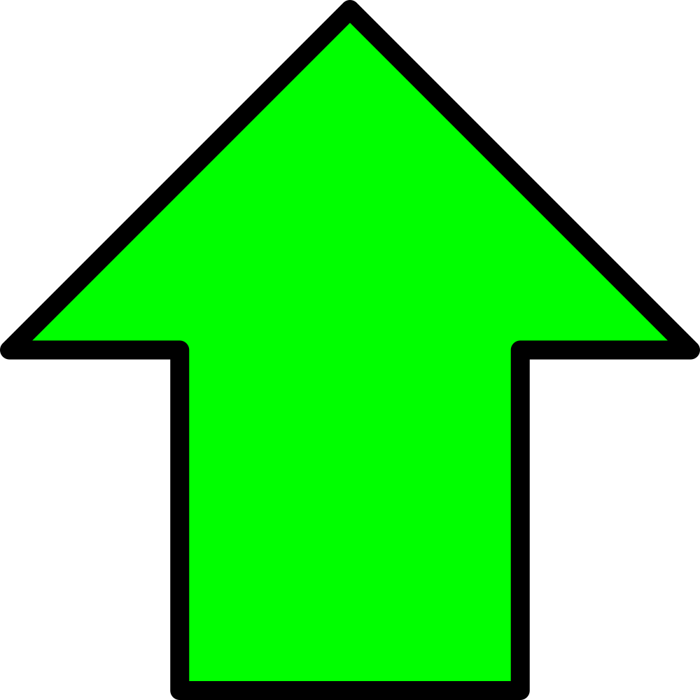 OnlineLabels Clip Art - Green up arrow