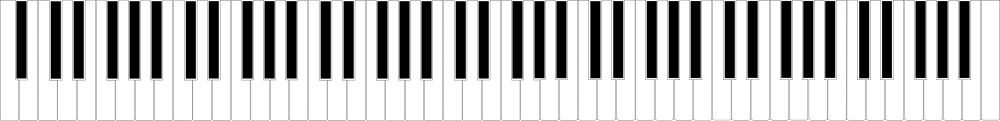 OnlineLabels Clip Art - Standard 88-key Piano Keyboard
