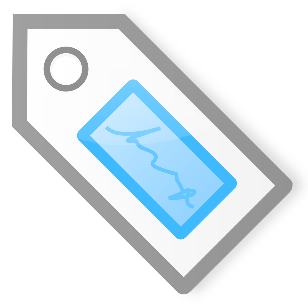 OnlineLabels Clip Art Blue Tag