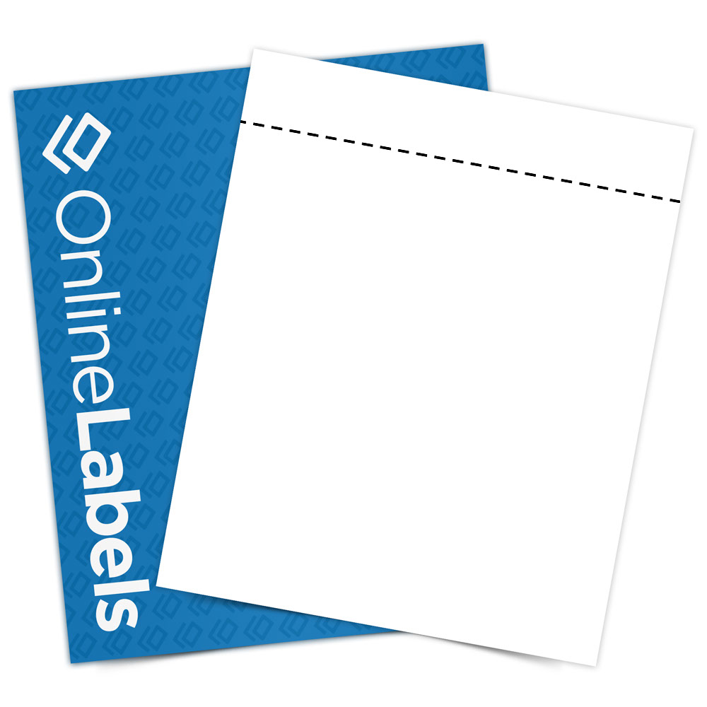 8.5" x 11" Full Sheet Label - With 1 Horizontal Back Slit In The Labels ...
