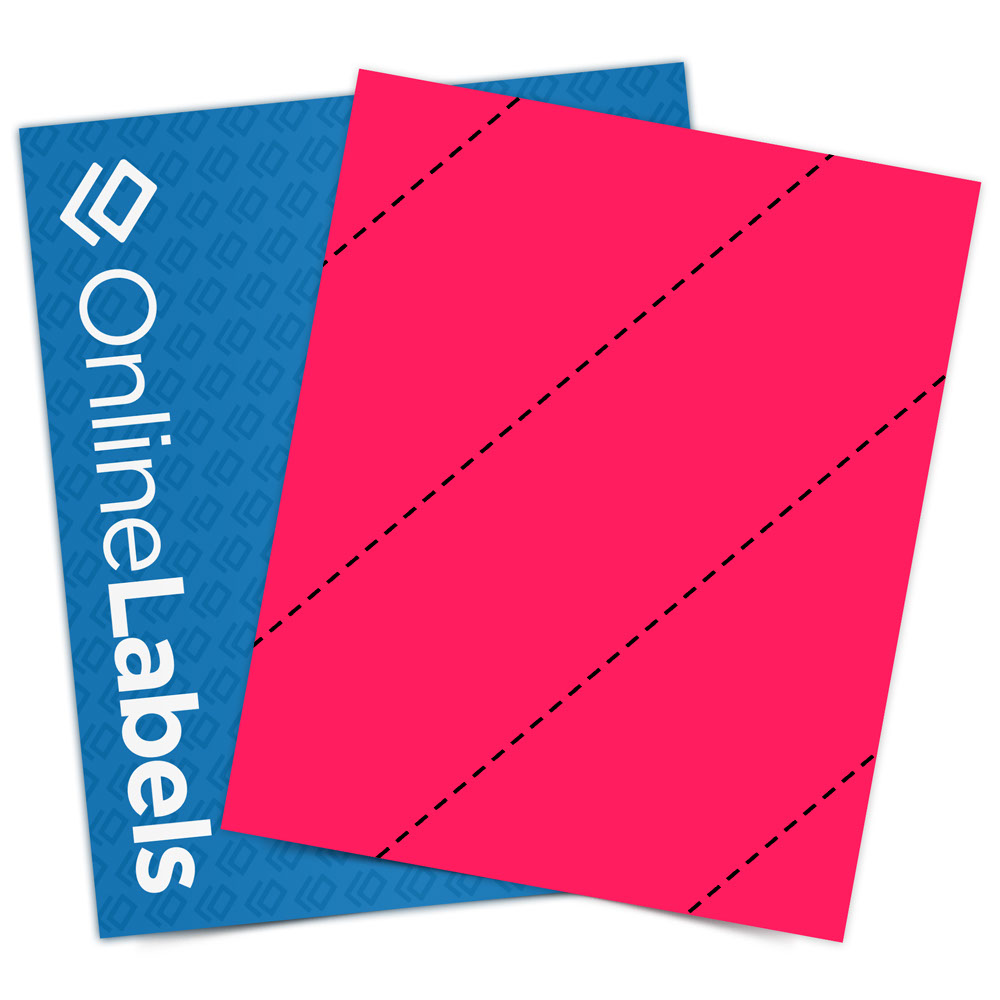 8.5" x 11" Full Sheet Label - With 4 Diagonal Back Slits In The Label ...