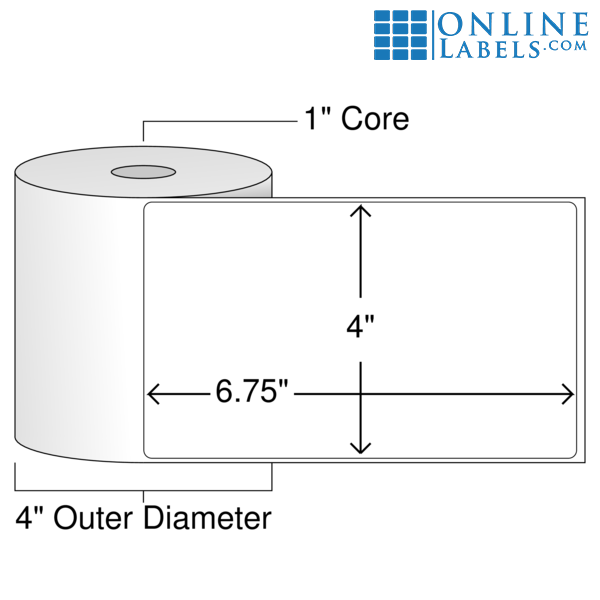 4" x 6.75" Thermal Roll Shipping Labels w/ Doc Tab (Perforated) - RL2398